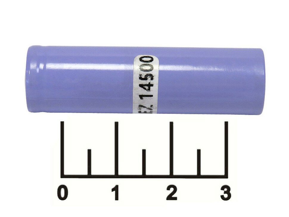 Аккумулятор 3.7V 0.5A 14500 плоский плюс (010198M)