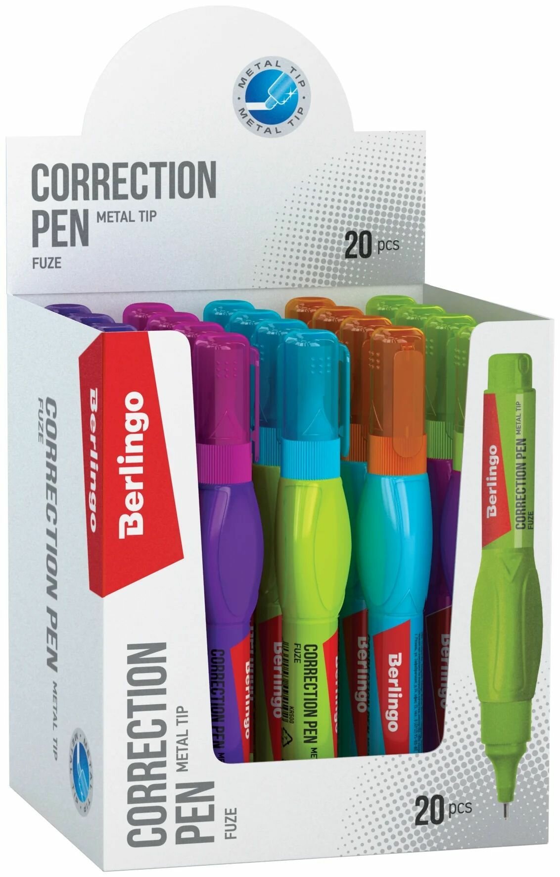 Корректирующий карандаш Berlingo "Fuze", 08мл, металлический наконечник