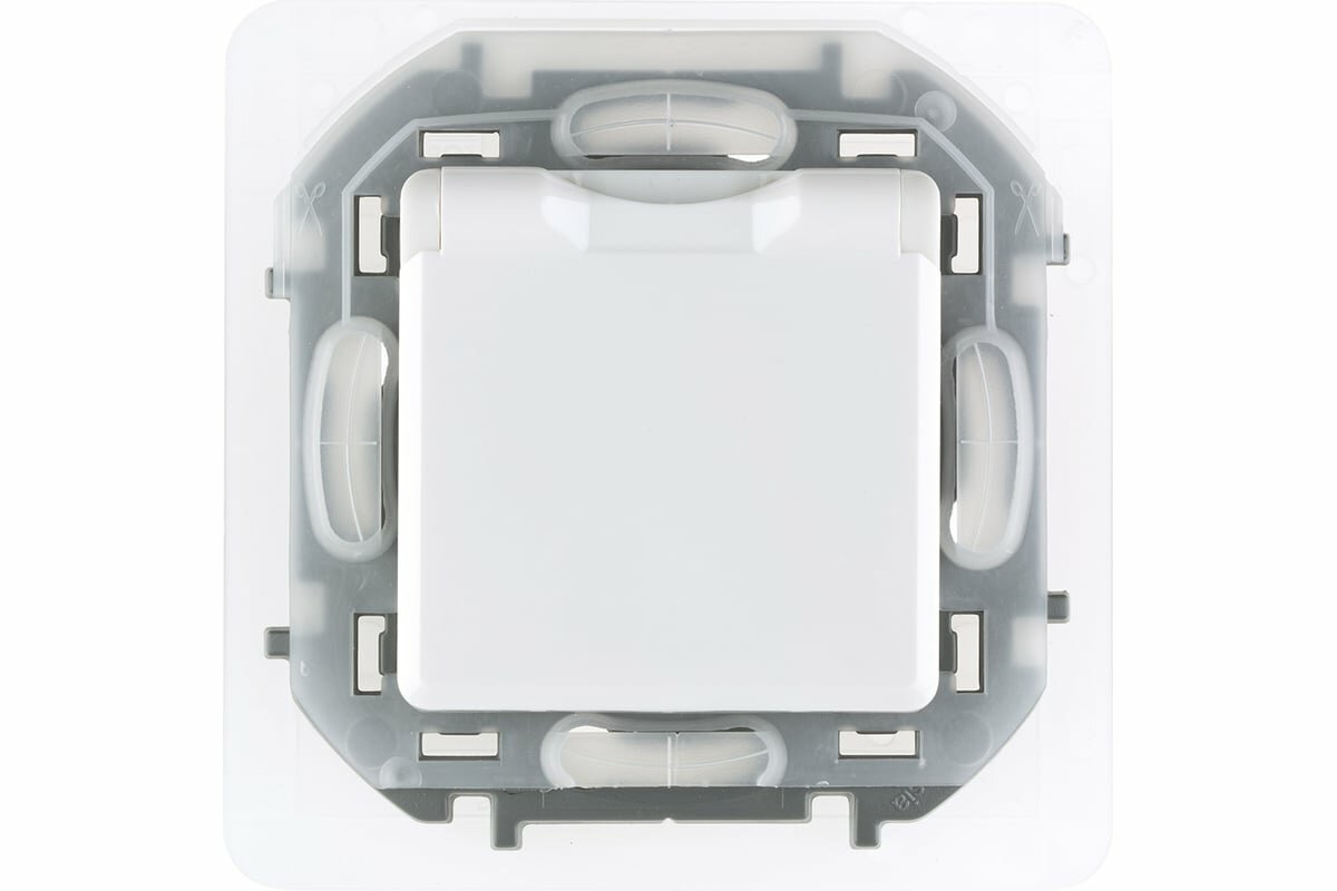 3 шт. Legrand INSPIRIA Белый Розетка 2К+З IP 44 с откидной крышкой и шторками - немецкий стандарт - 16 А - 250 В