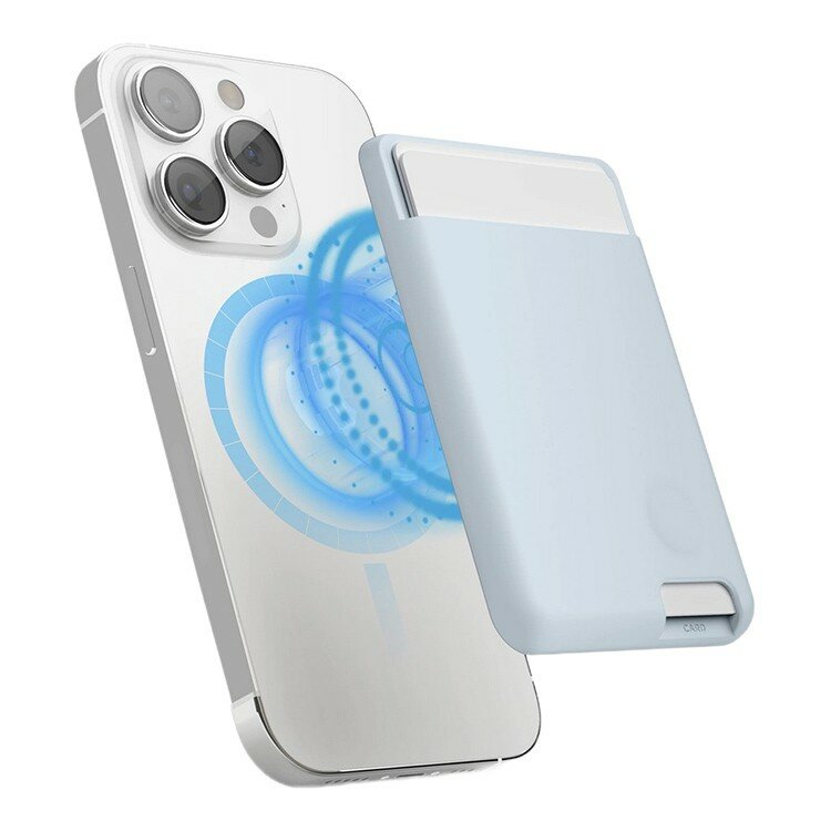 Elago магнитный бумажник (картхолдер) для iPhone, MagSafe Silicone Light Blue