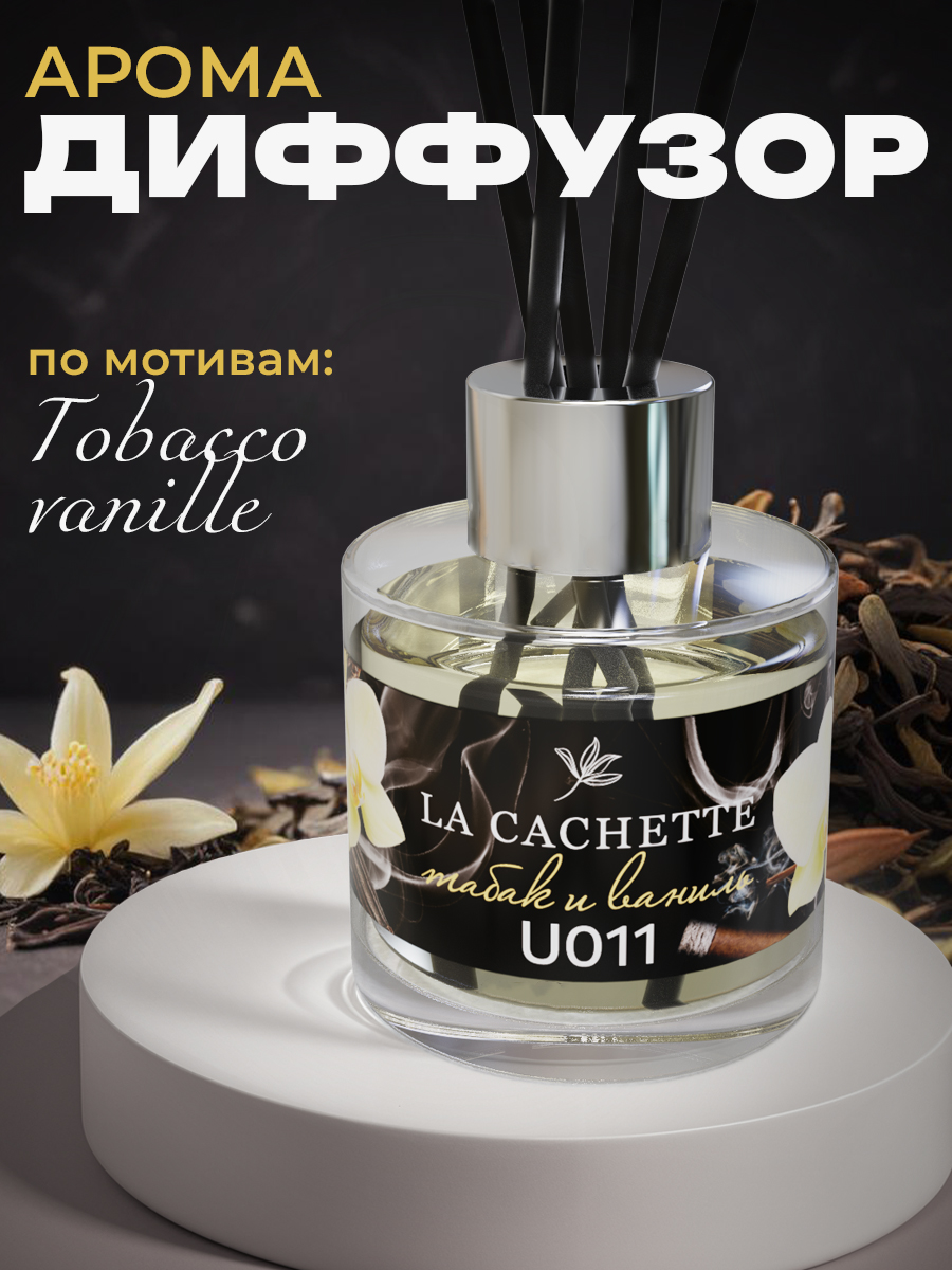 Аромадиффузор с палочками La Cachette U011 Табак-ваниль, 55 мл