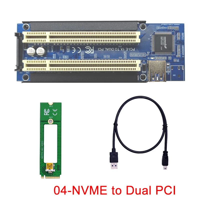 Кабель-переходник REM.AI PCI Riser Card ASM1083 04 NVME to Dual PCI