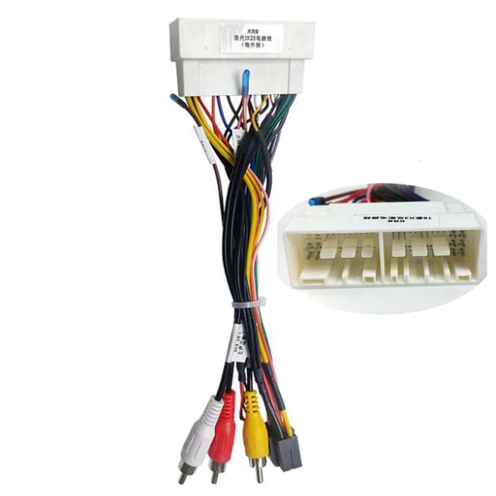 Автомобильный стерео жгут проводов, кабель-адаптер Android 16pin для Hyundai IX35 IX45 Tucson Elantra для KIA KX3 KX5 KX7 Sportage