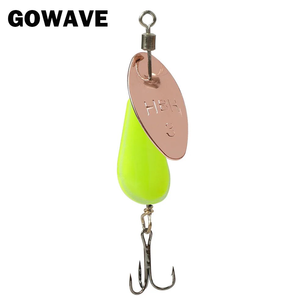 GOWAVE Вращающаяся блесна для рыбалки 5г/7г 5g, R-Treble Hook
