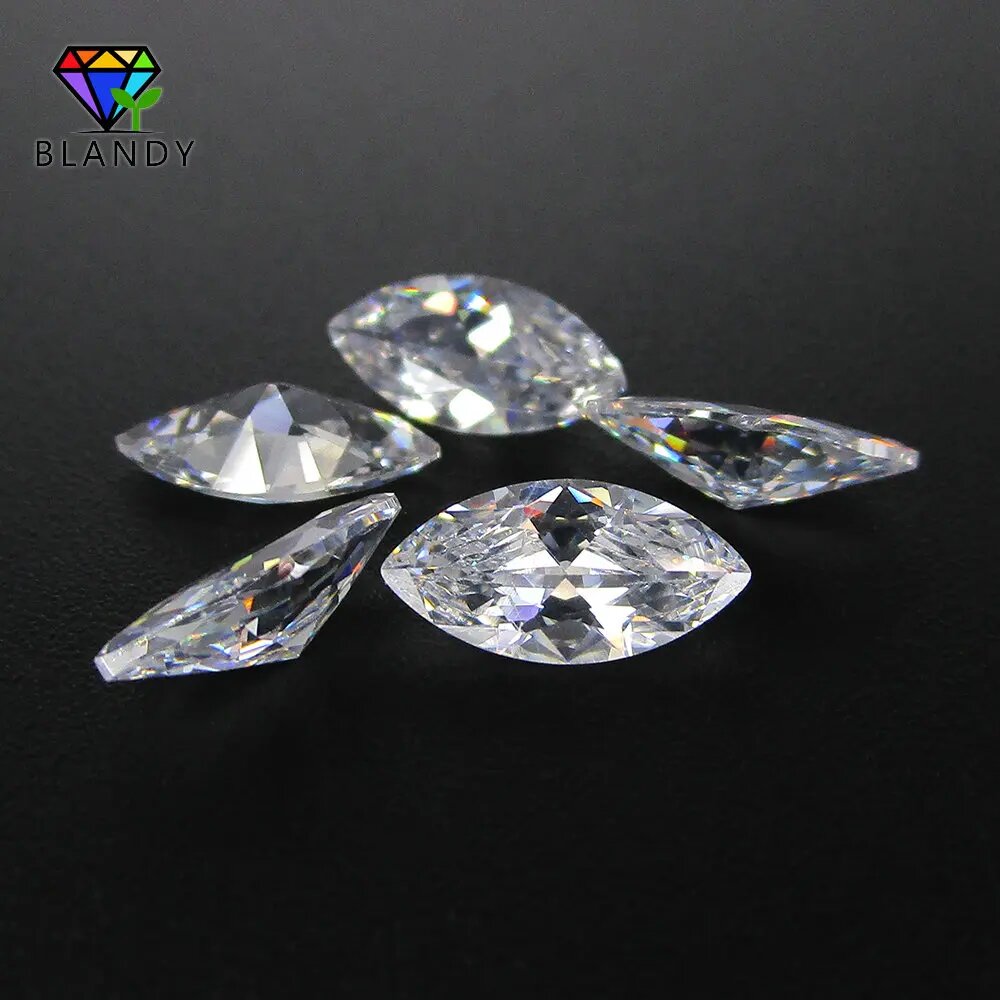 Цирконии кубические белые 5x10mm, 100шт QINGYIGEM
