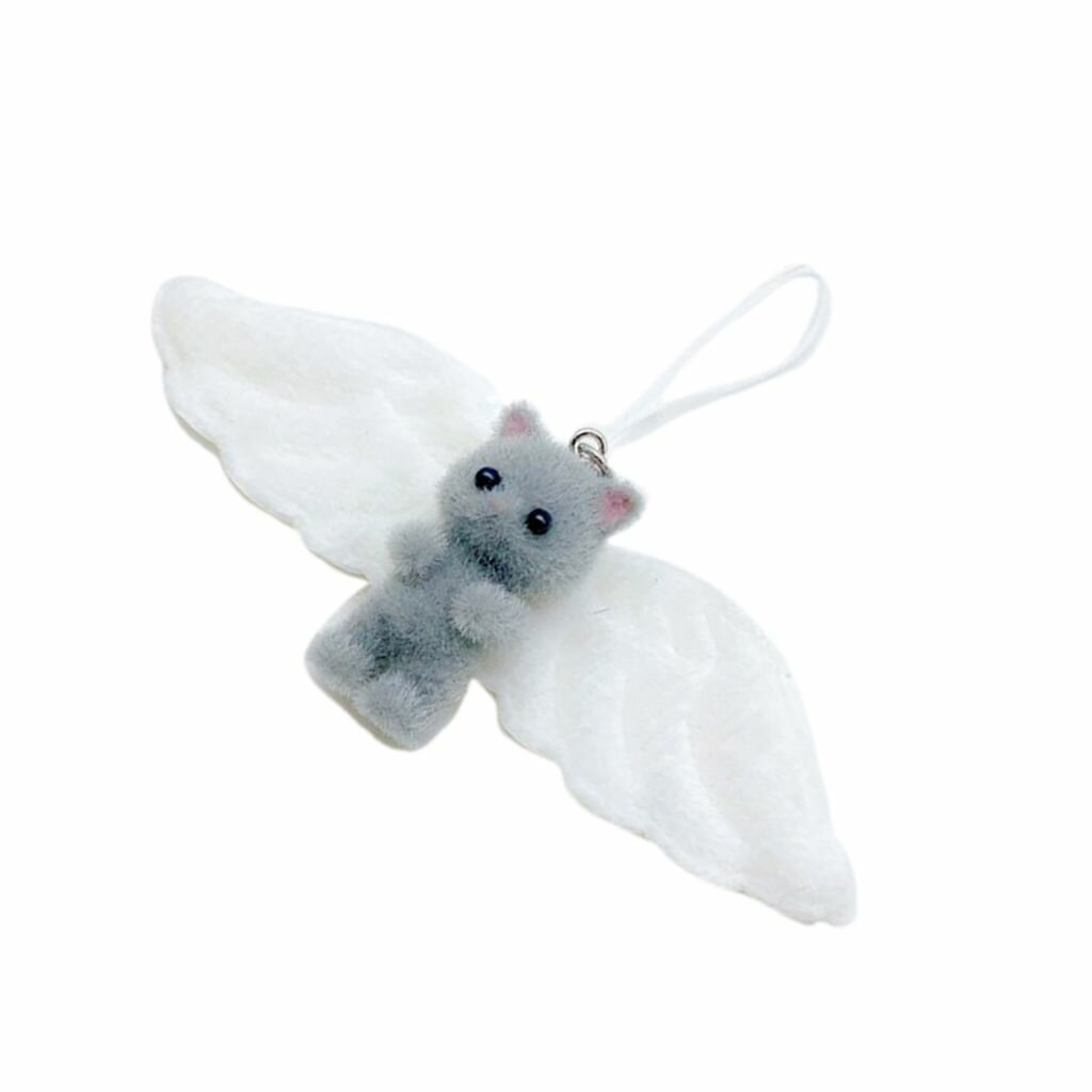 Подвеска-цепочка для мобильного телефона Cute angel flocking cat-серый