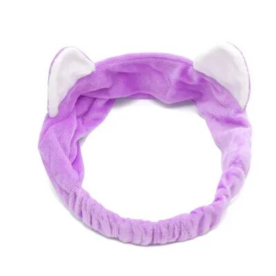 Повязка на голову с кошачьими ушками, фиолетовая TS9-purple