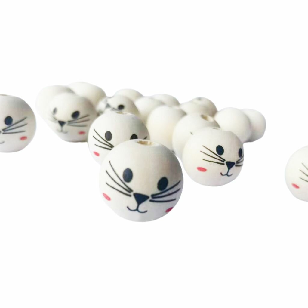 50шт улыбаются деревянные бусинки, натуральные для изготовления деревянных наборов