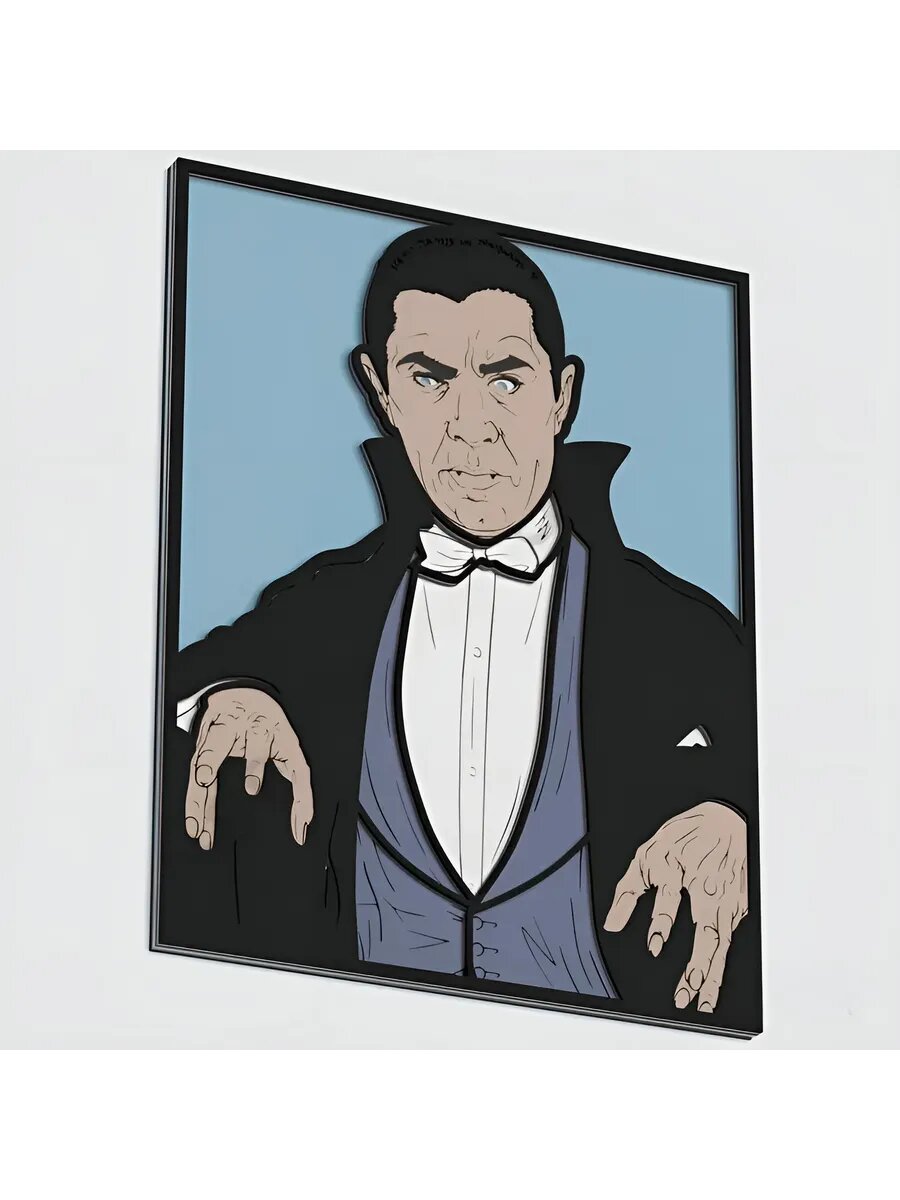 3D Картина по номерам из дерева Дракула, 23x30 см