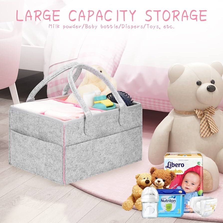 Войлочная сумка органайзер для хранения подгузников, игрушек, одежды, косметики, документов, вещей