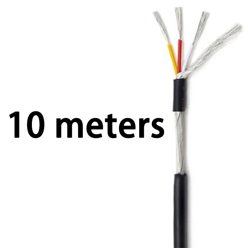 Экранированный провод UL2547 медный 2/5/10 м 2 cores, Black 10 meters, 24AWG