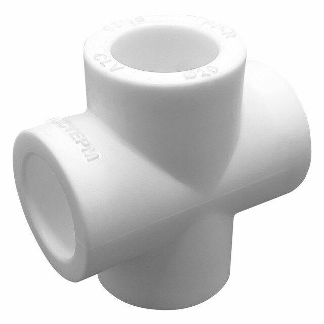 Ростерм крестовина PPR d25 универсальное соединение для трубопроводов из полипропилена