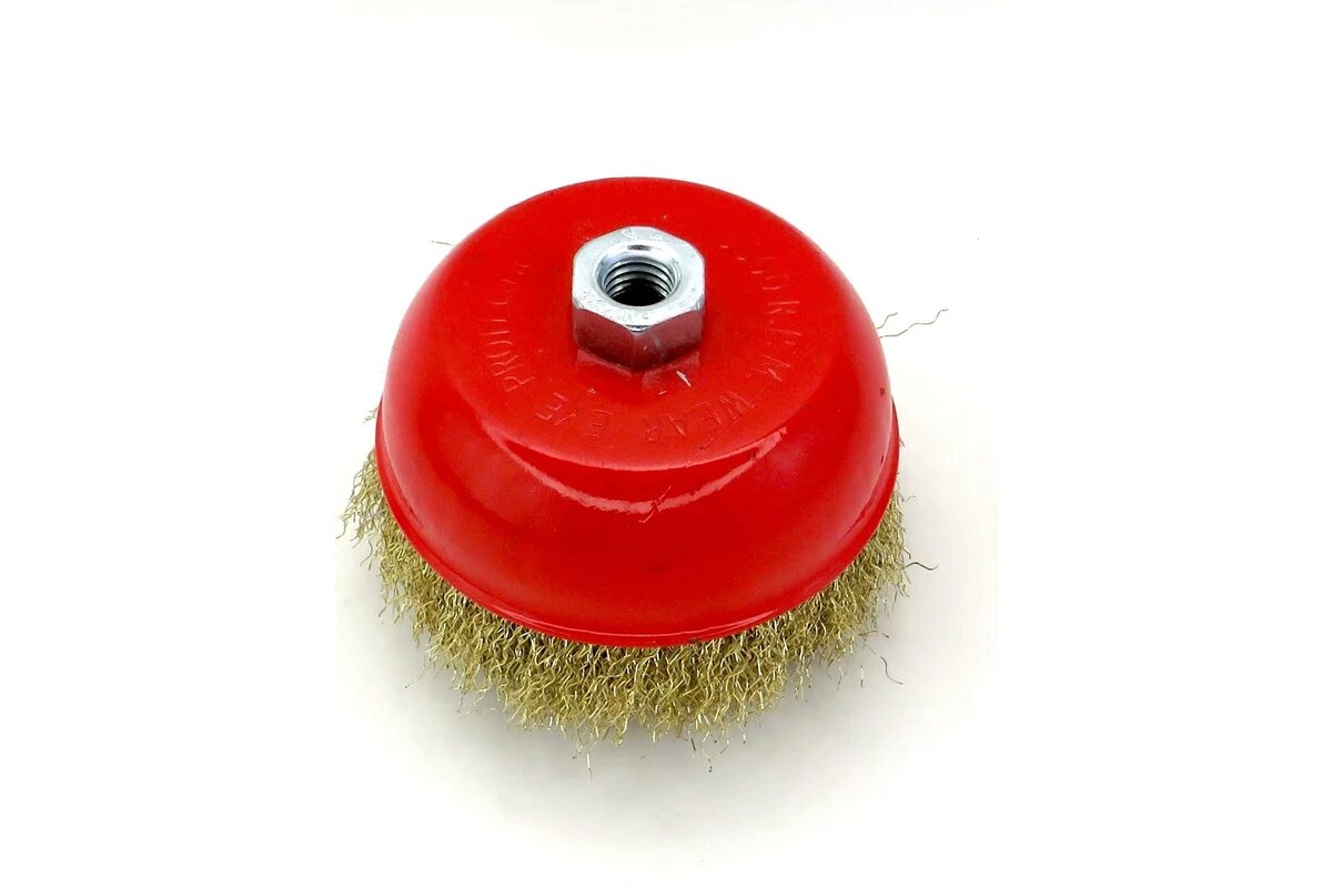 EuroBrush Щетка чашечная д125хm14, ворс гофр латунир-я сталь 0,30 для ушм 7-008