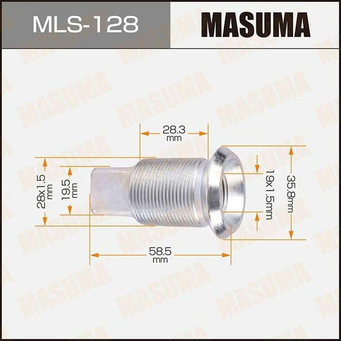 Футорка колесная M28x1.5(L), M19x1.5(L) Masuma MLS-128 1шт.