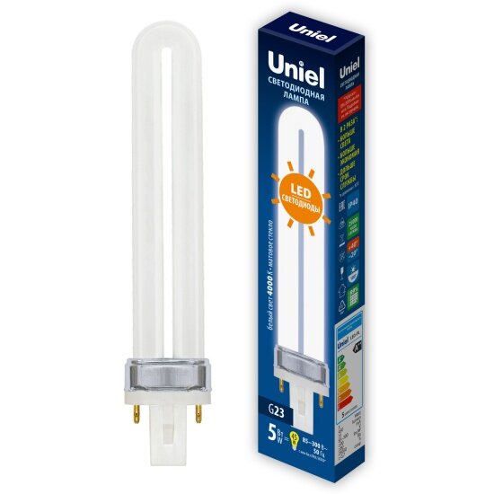 Светодиодная лампа Uniel LED-PL-5W/4000K/G23/FR PLZ03WH