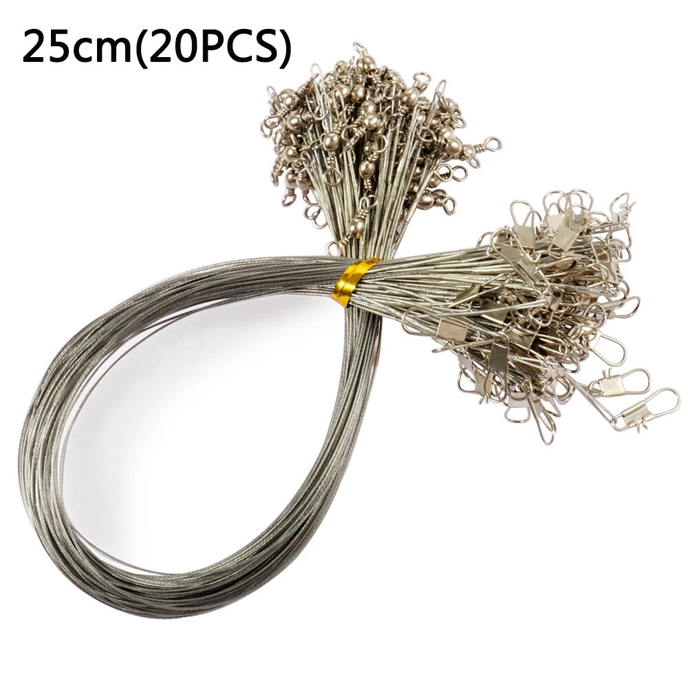 Рыболовная леска из нержавеющей стали GOBAIT 20 шт. Silver 25cm 20PCS