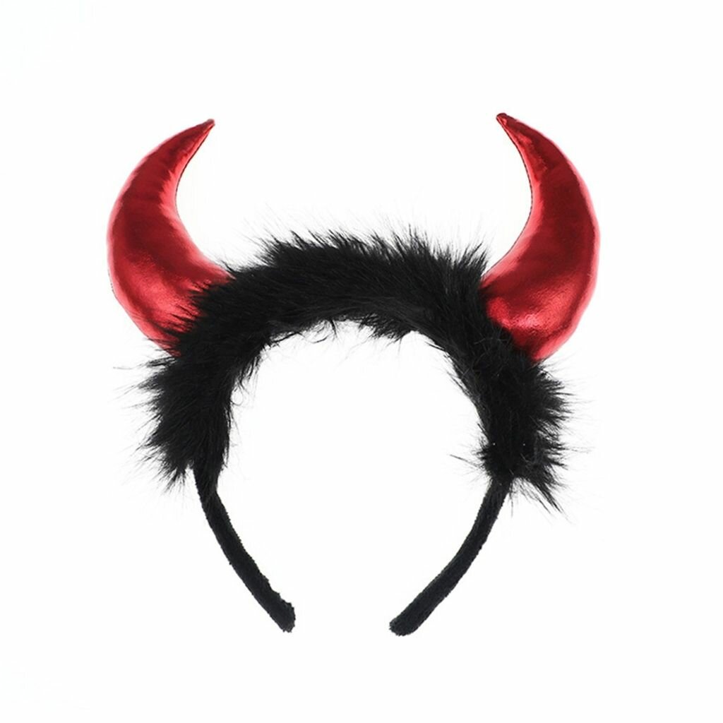 (1шт) Повязка на голову из рога дьявола на Хэллоуин-Красный
