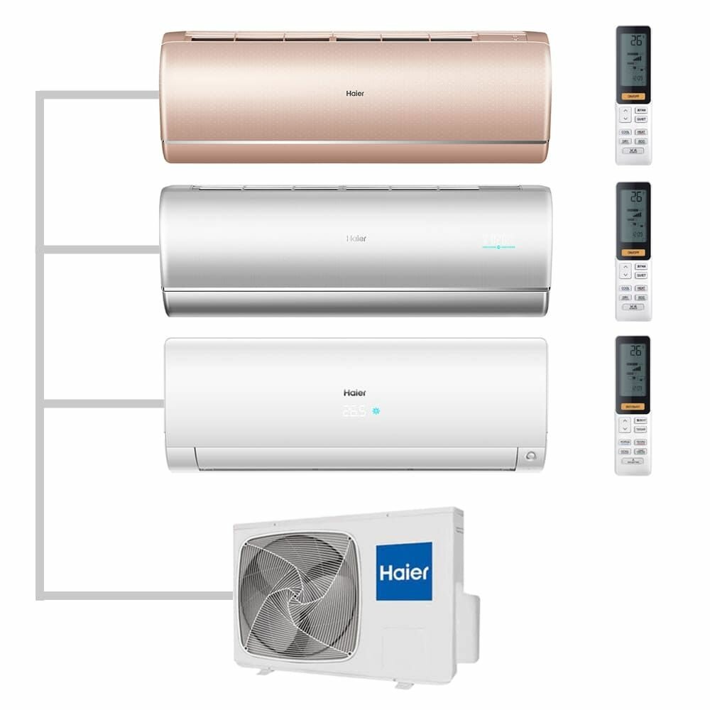 Мульти сплит-система настенная Haier AS35S2SJ2FA-G/AS35S2SJ2FA-S/AS35S2SF2FA-W/3U70S2SR5FA Inverter