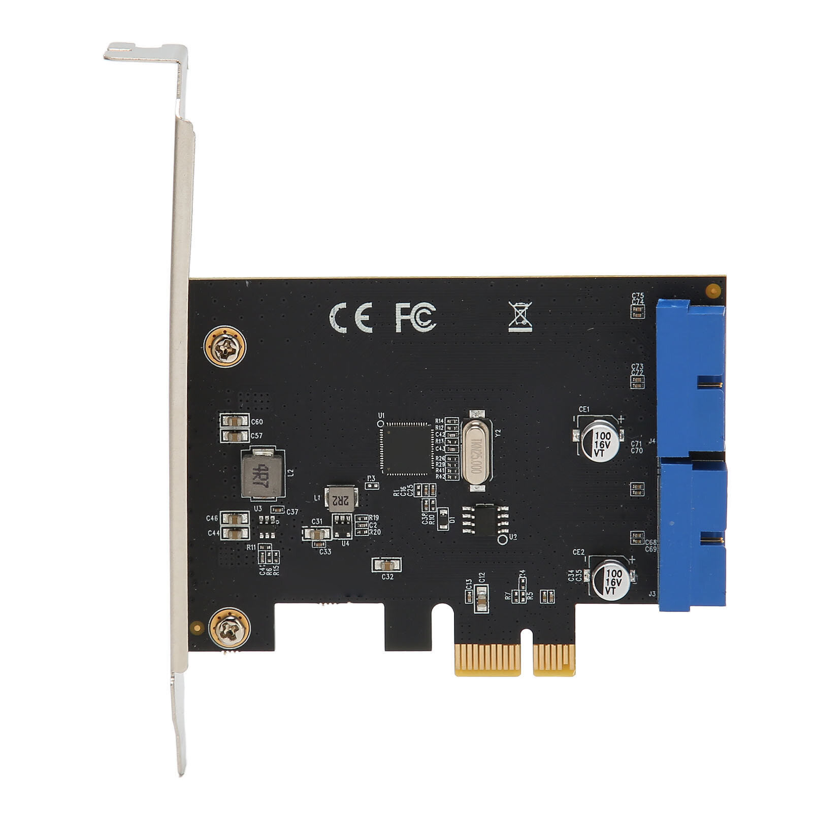 2-портовый PCI Express на две 20-контактные карты USB 3.0, адаптер карты PCI Express USB3.0 5 Гбит/с для настольного ПК