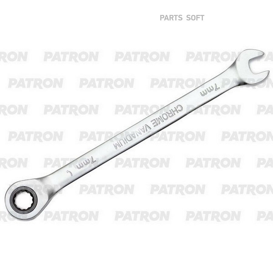 Ключ комбинированный трещоточный, 7 мм PATRON P-75707 | цена за 1 шт