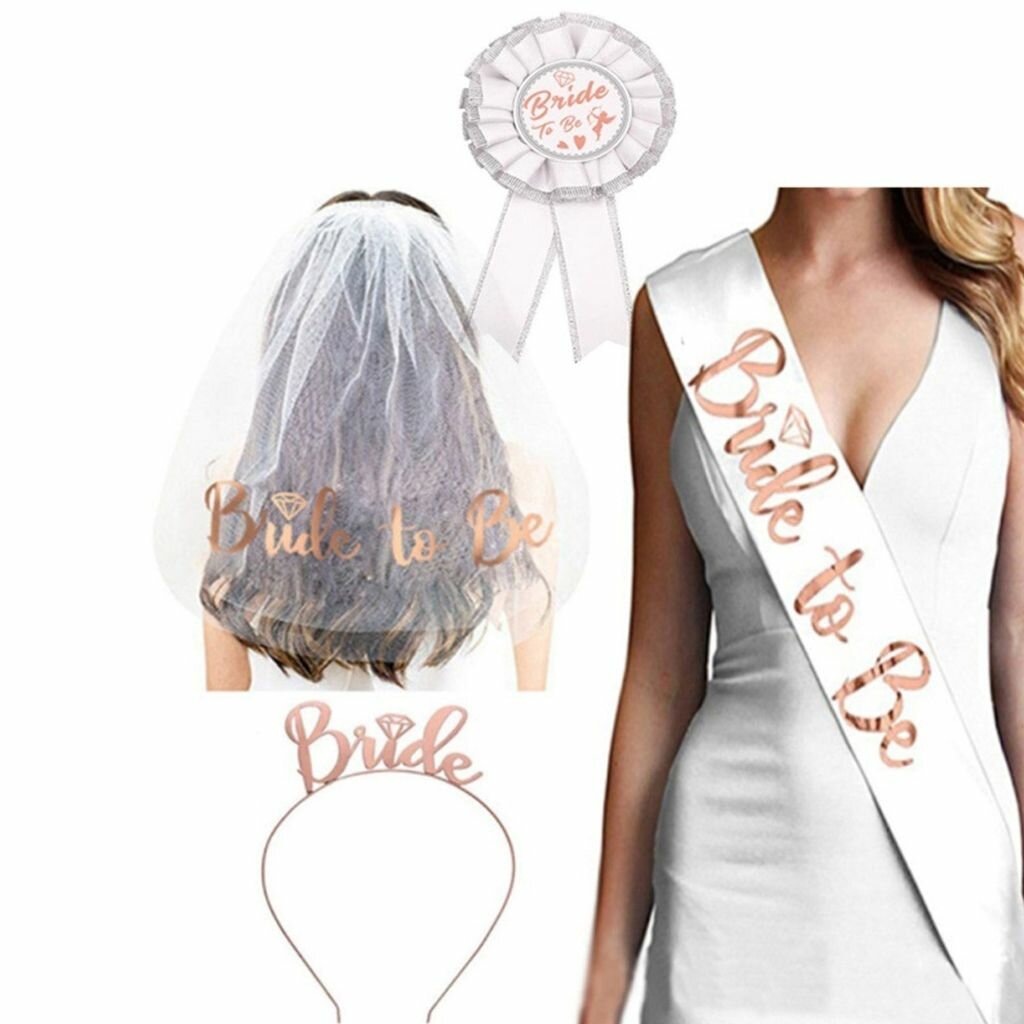 Набор для будущей невесты для свадебной вечеринки-набор из 6 предметов из четырех частей