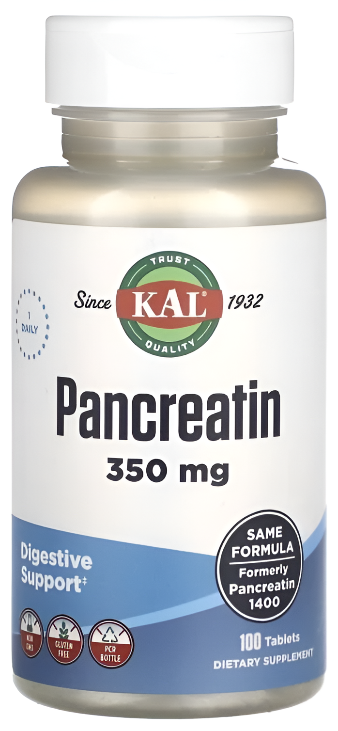 KAL Pancreatin 350 mg, Панкреатин 350 мг, для пищеварения 100 таблеток