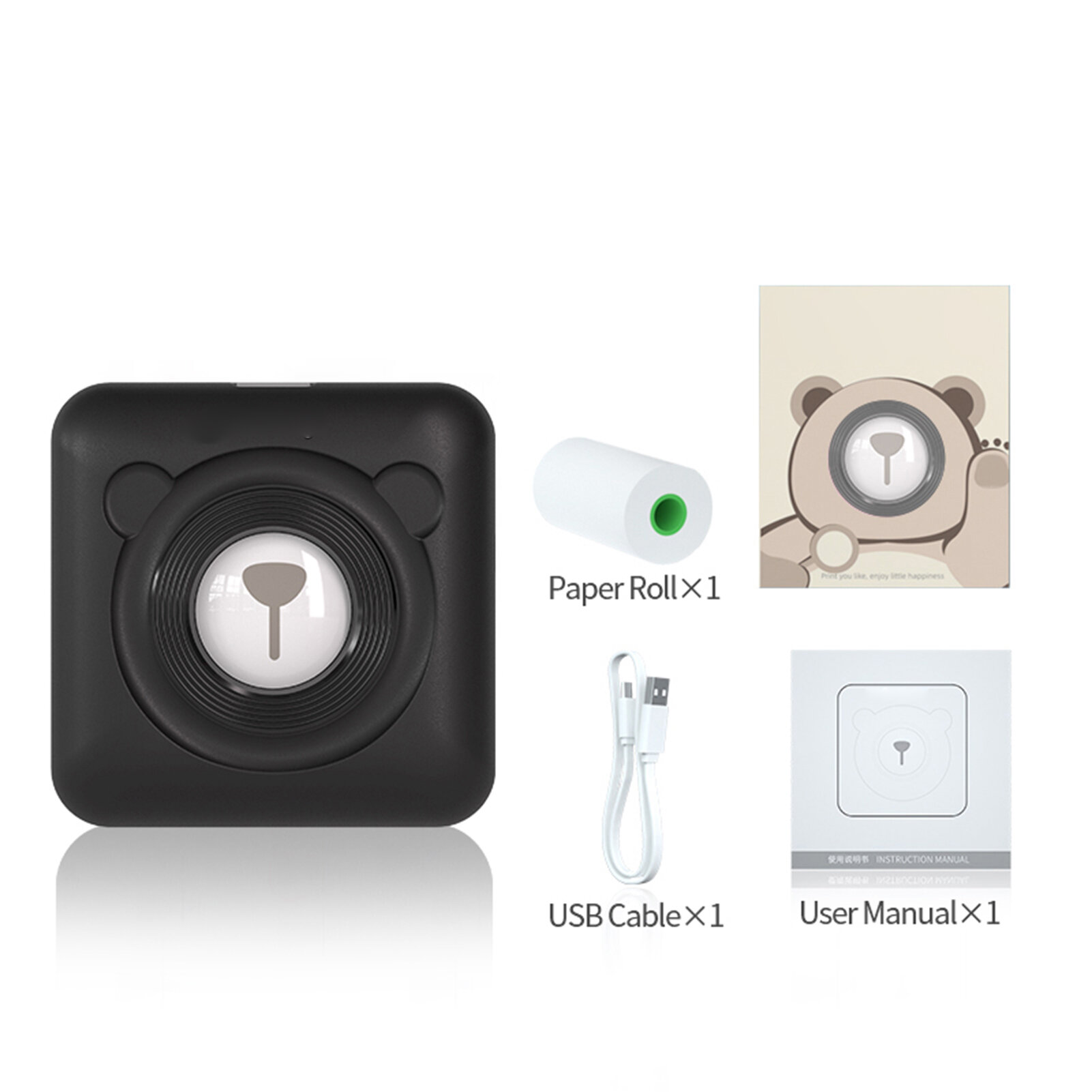 Мини-карманный универсальный термопринтер PeriPage «все в одном» Беспроводной BT-изображение Фотоэтикетка Принтер для чеков на бумаге для заметок Функция AR-фото с USB-кабелем Поддержка смартфонов Android iOS Windows