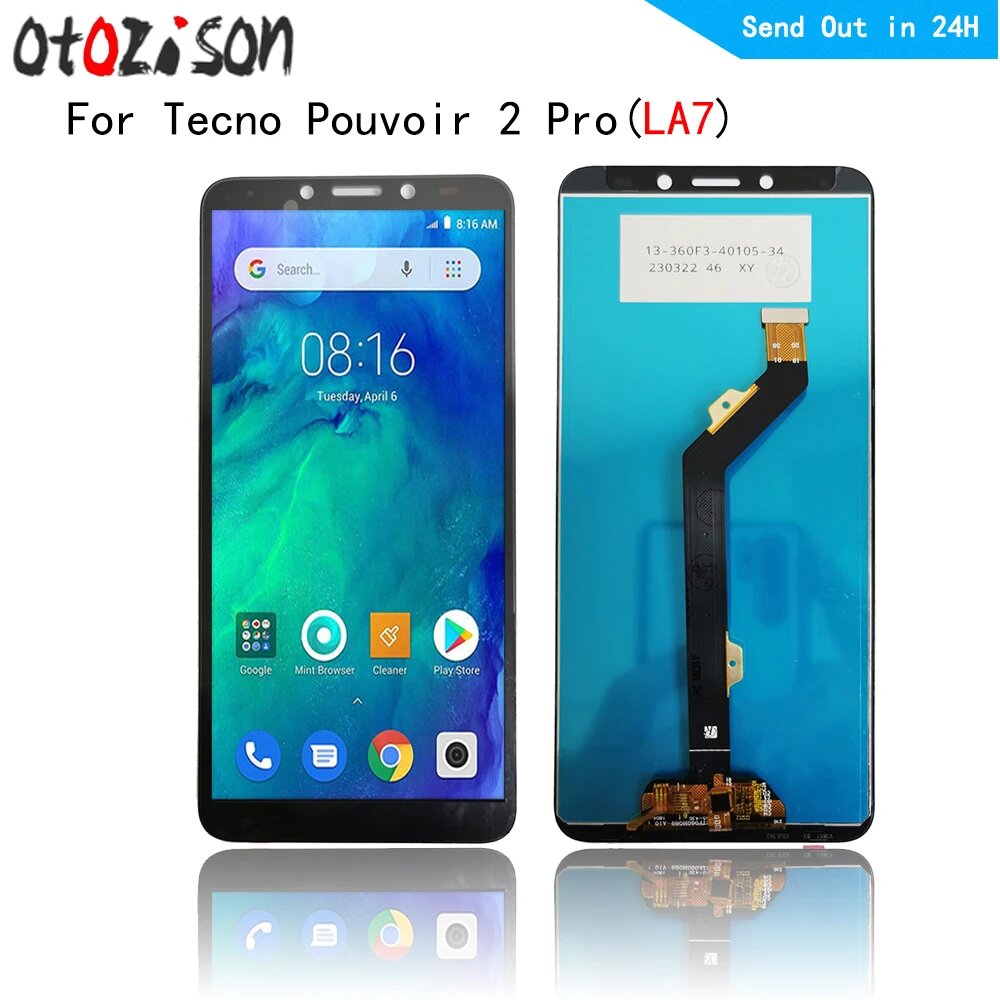 LA7 ЖК-экран 6,0 дюйма IPS для Tecno Pouvoir 2 Pro LA7, ЖК-дисплей, сенсорная панель, дигитайзер экрана с рамкой в сборе LCD No Frame