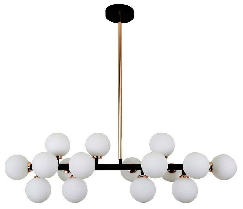 Люстра на штанге LUMINA DECO Marsiada LDP 6033-16 BK+MD Галогенные, Светодиодные Модерн