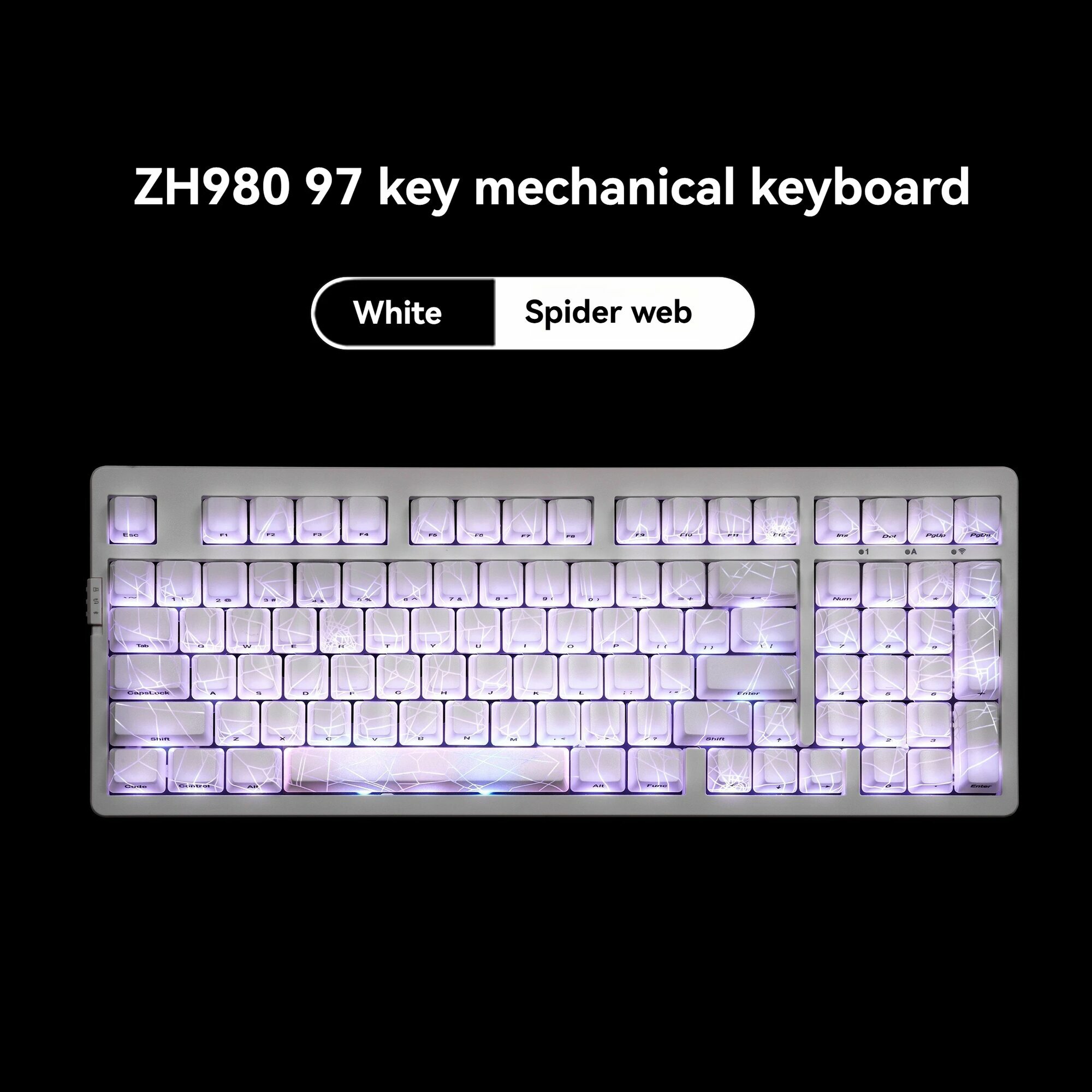 ZORNHER ZH980 Spider Web механическая клавиатура Light tone passage