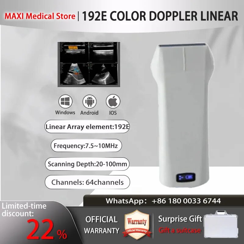 SonoStar портативный ультразвуковой сканер 192E linear Doppler