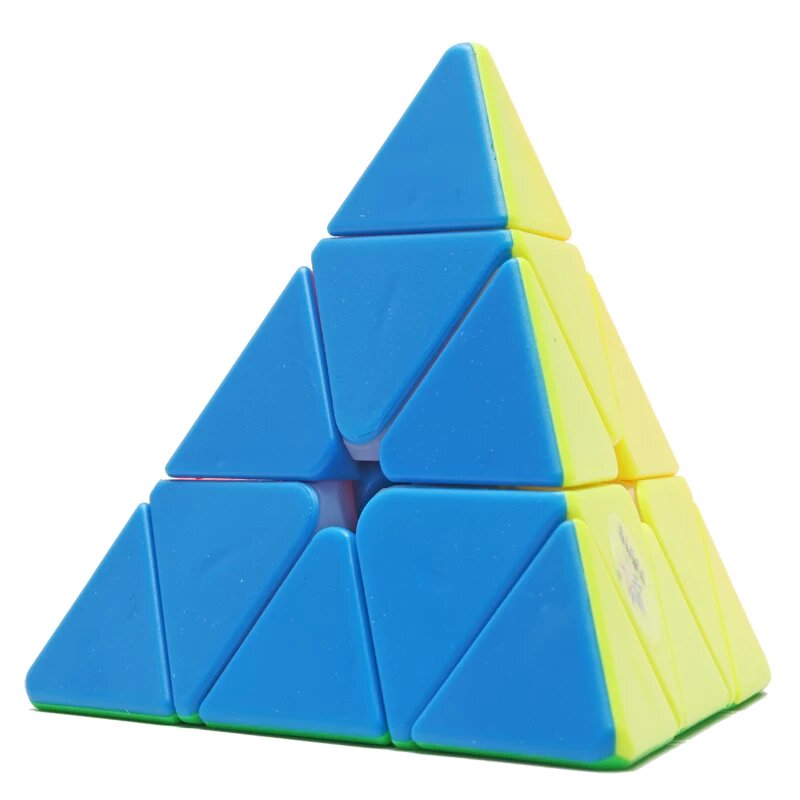 Макарон-пирамида — треугольный кубик Рубика, трехслойный, нерегулярной формы, однотонный, развивающая головоломка для