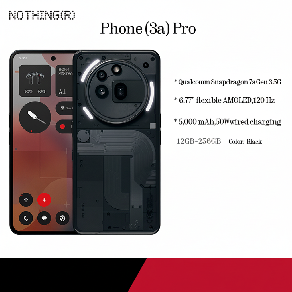 Новый телефон (3a) Pro 6.77 AMOLED Bluetooth 5.4 Snapdragon 7s Gen 3 5G Основная камера 50 МП 12 ГБ 256 ГБ