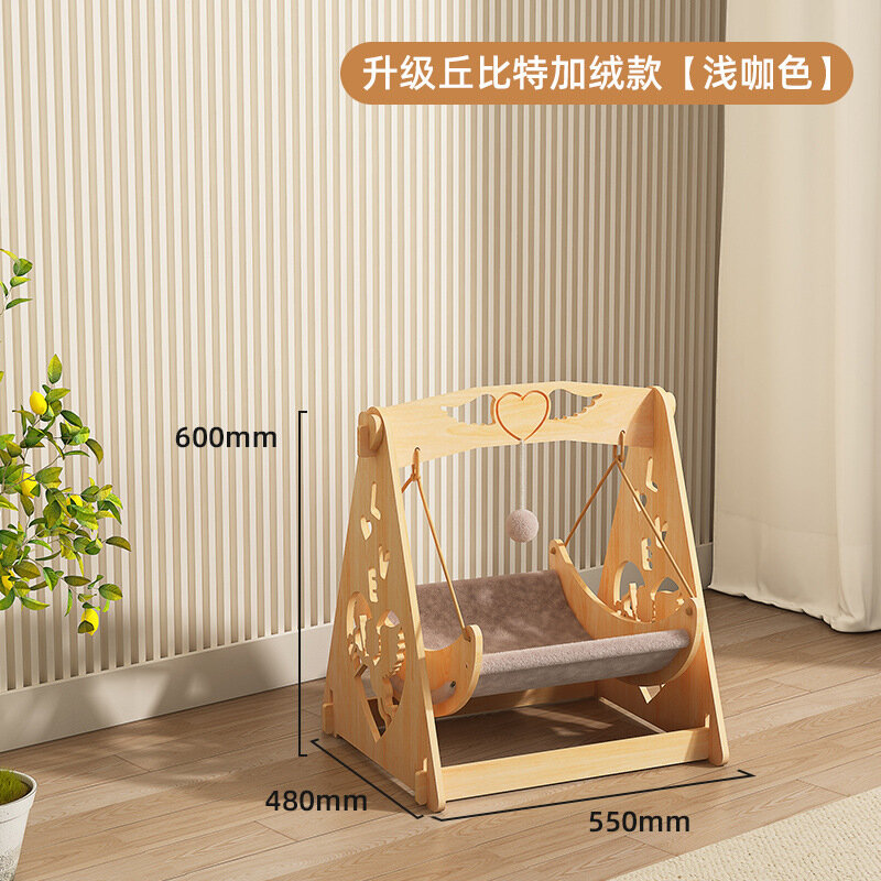 Качели для кошек, домик для собак, летняя деревянная гамак-люлька, подвесная кровать для кошек, диван-лежак, универсальная кровать для кошек на все сезоны