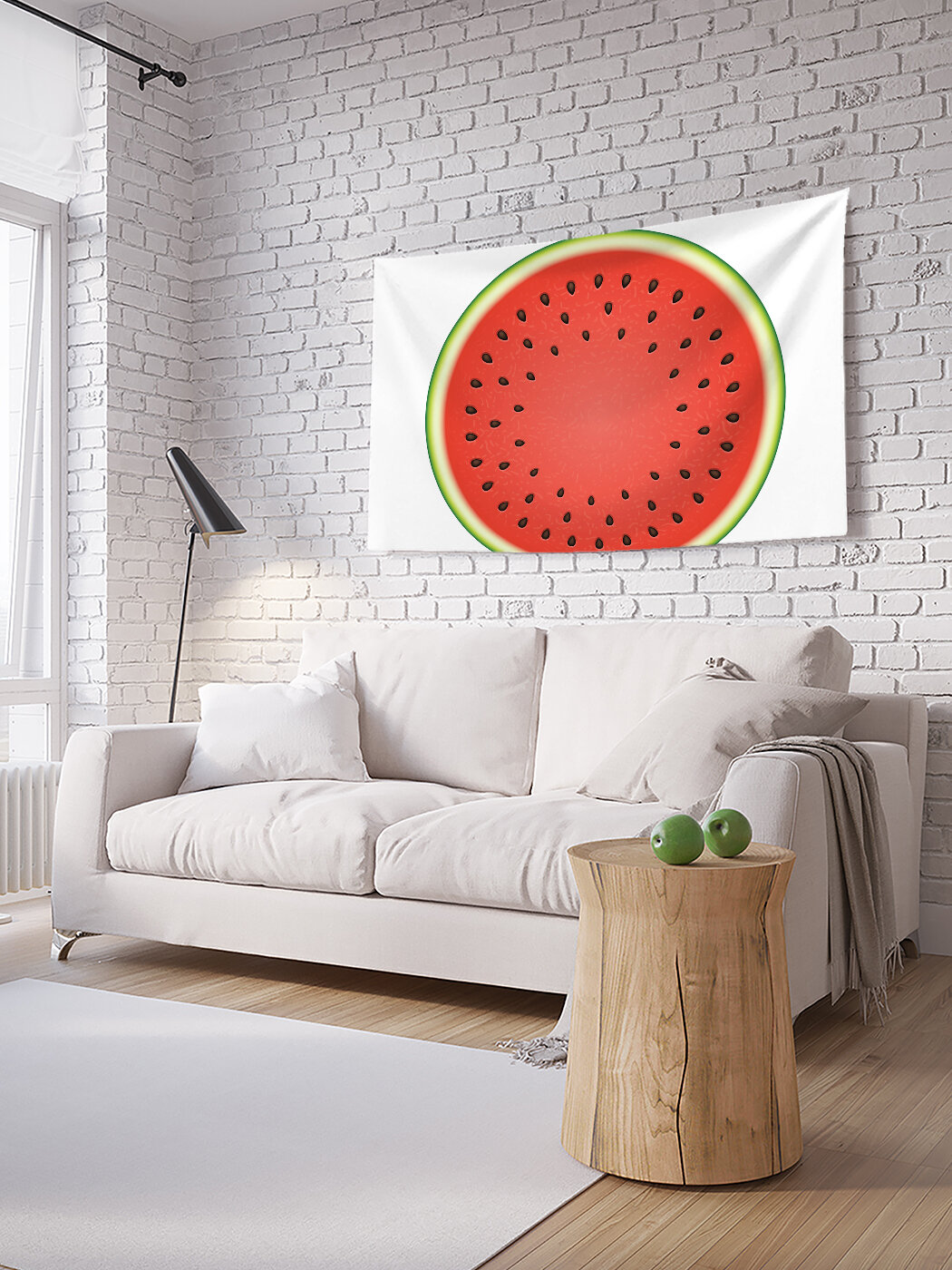 Фотопанно на стену горизонтальный постер 100х150 "Спелый арбуз", JoyArty
