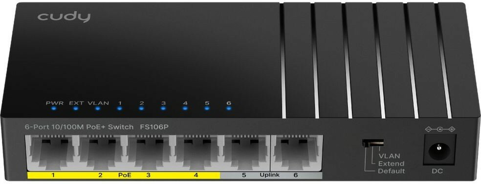Коммутатор Cudy FS106P 6-Port 10/100M PoE+ Switch 36W