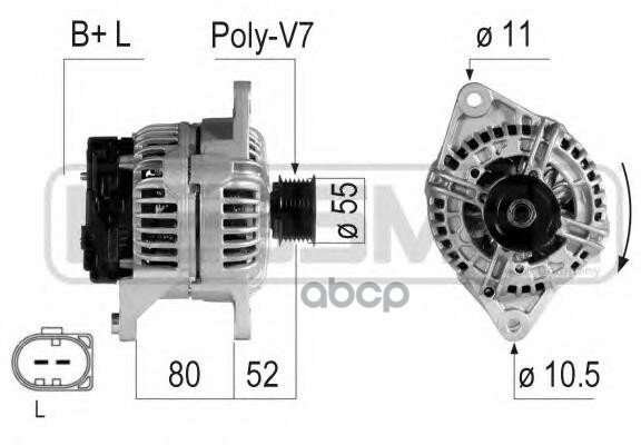 Генератор FIAT DUCATO/IVECO DAILY 06- 210723 Era арт. 210723