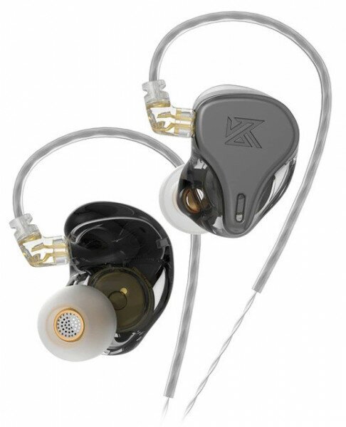 Наушники проводные KZ DQ6S без микрофона, серый цвет