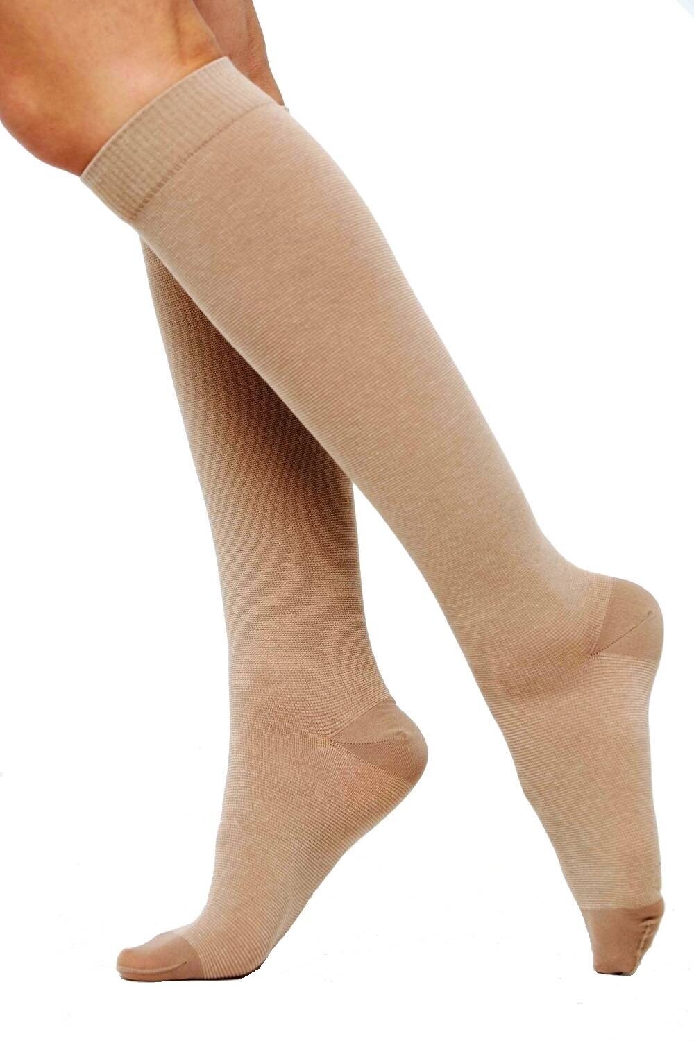 Центр компресс Гольфы компрессионные с закрытым мыском, II класс компрессии, размер 6, кремовые (1 пара)