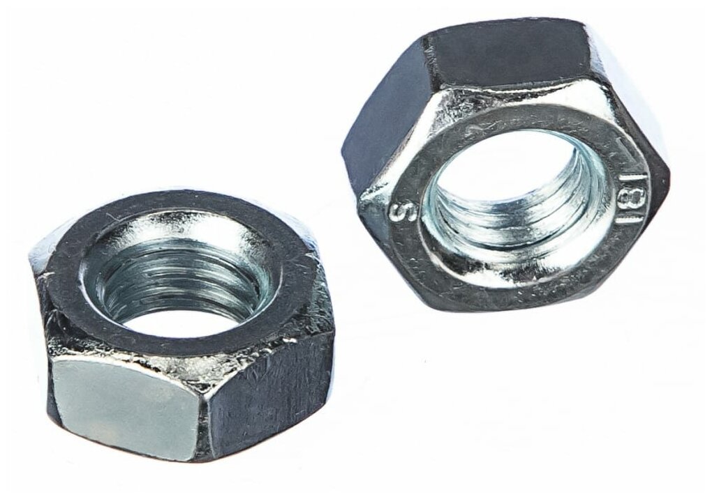 Шестигранная гайка DIN 934 оцинкованная М10, 50шт - коробка Tech-Krep 105249