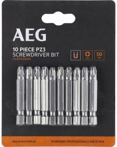 Биты 10 шт, PZ3, 50 мм AEG ASDPZ35010 4932479516
