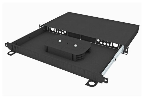 Кросс оптический Toplan , стоечный 19", выдвижной, 24 DSC/QLC адаптера, 1U, черный (КРСв-Top-1U-24DSC/QLC-BK)