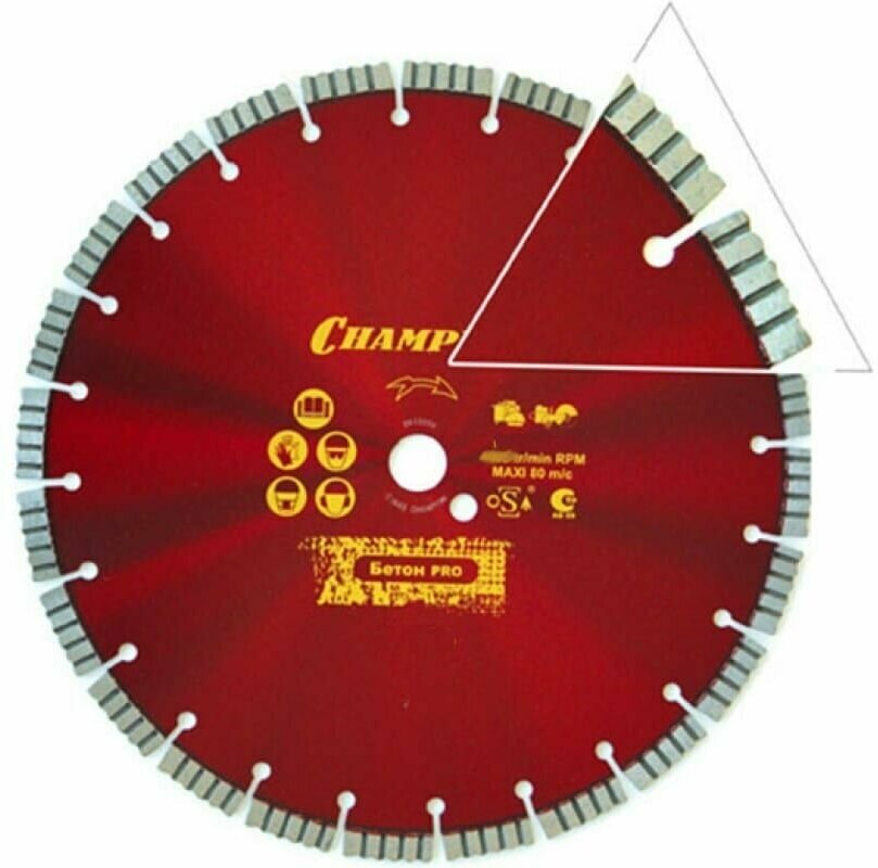 Диск алмазный бетон PRO Concrete Crunch (400х25.4х12 мм) Champion C1601