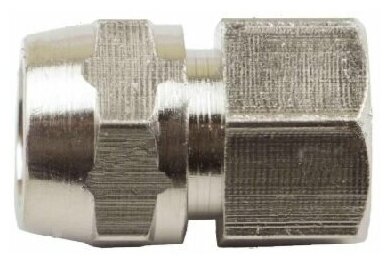 Переходник / штуцер/ соединитель пластиковых трубок резьба мама - 1/4" - елочка под шланг 10 мм с креплением под гайку для компрессора, пневмоинструмента