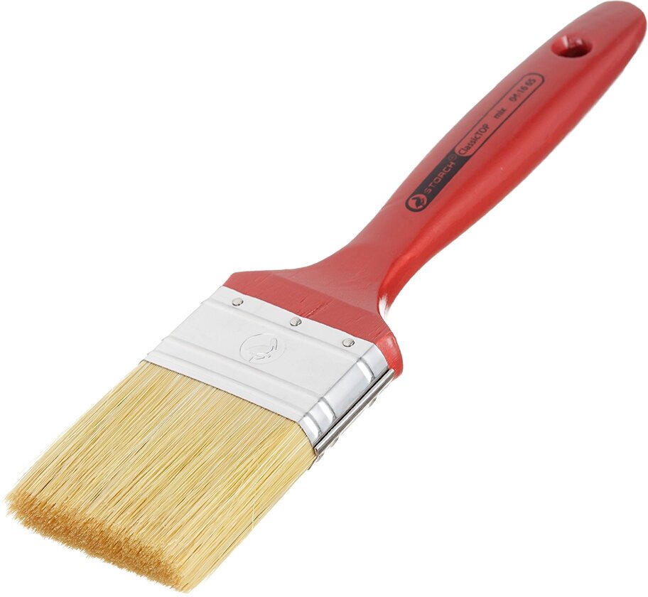 Кисть плоская искусственная щетина деревянная ручка Storch ClassicTop 60х19 мм для эмалей и лаков на любой основе