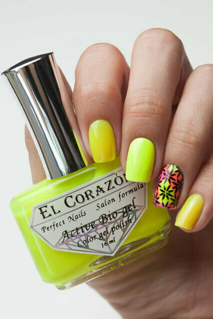 El Corazon лечебный лак для ногтей Активный Био-гель №423/253 Jelly neon 16 мл