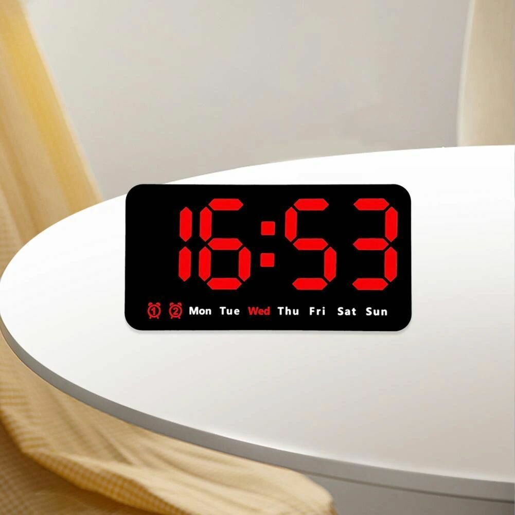 Настольные, настенные электронные часы будильник с термометром и календарем.
