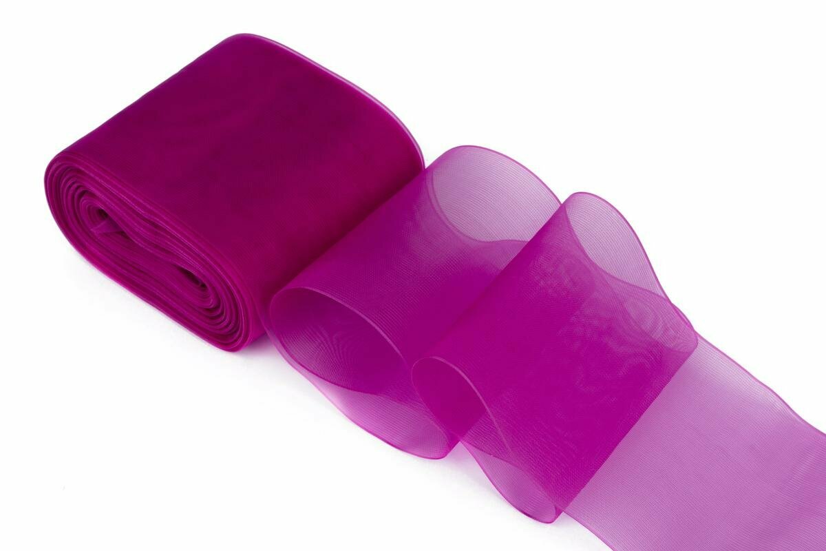 Лента капроновая 80 мм "Gamma" С 3628 для бантов 25 м сиреневый