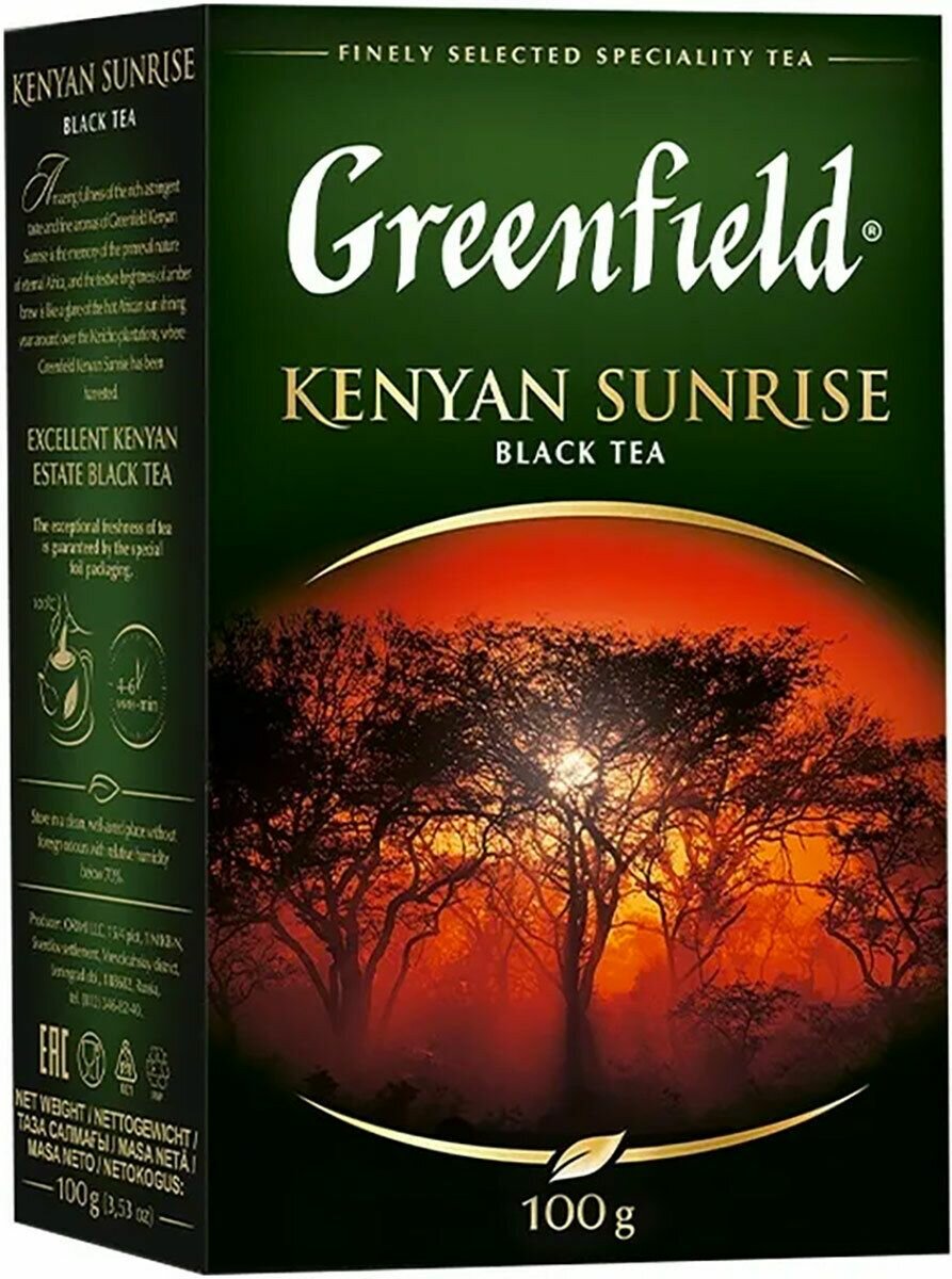 Чай черный Greenfield Kenyan Sunrise, 100 г
