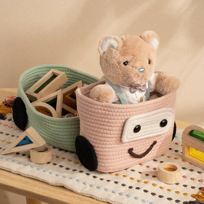 Корзина для игрушек SL Home Грузовик, плетёная, ручной работы, 42×23×17 см